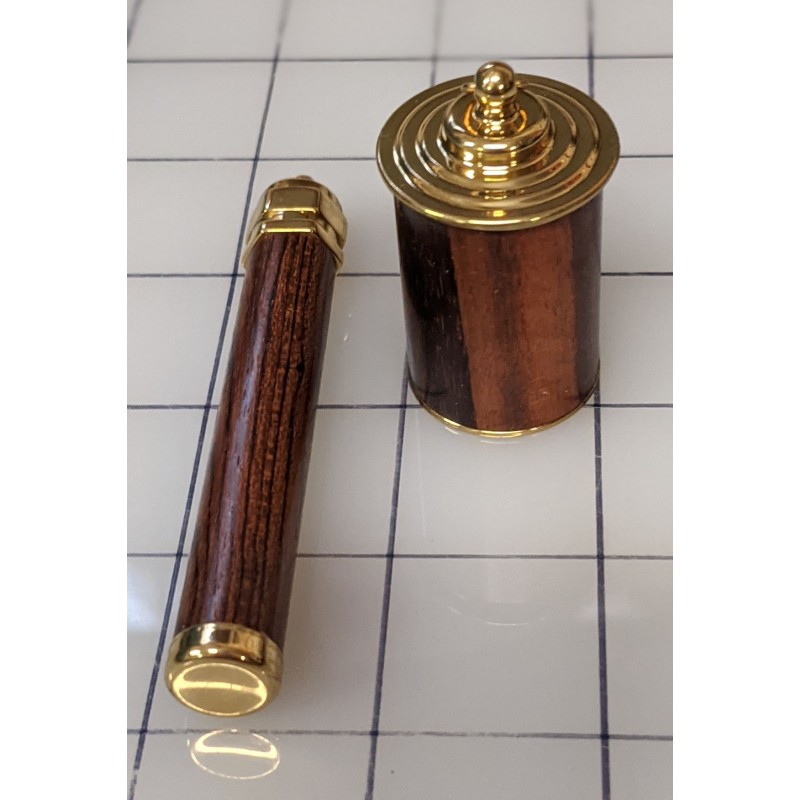 Wood and Brass Thimble Case
